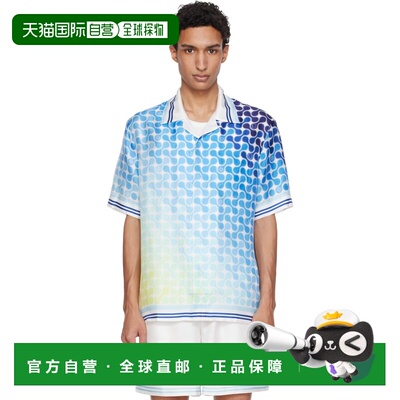 1h可退 香港直邮Casablanca 男士 蓝色 Gradient Tennis Tile Sho