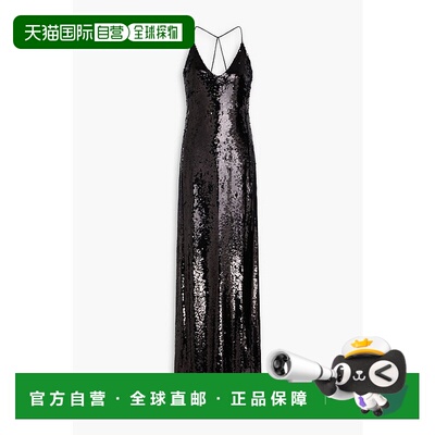 香港直邮NILI LOTAN 女士 珠片薄纱礼服连衣裙 12176W688BLKBLACK