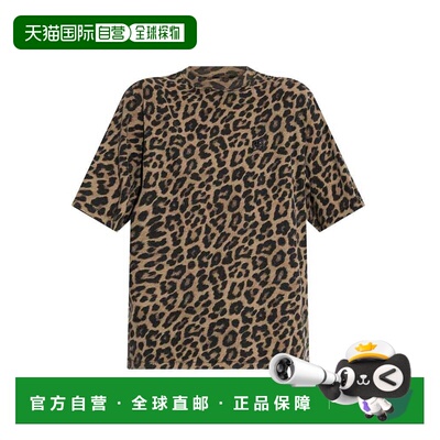 1h可退 香港直邮Anine Bing 女士T恤 A0811154MTL59 CO 棕色