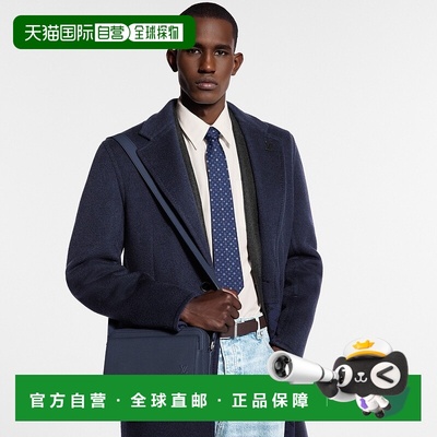 自营欧洲直邮LV路易威登 Boarding系列男士海军蓝小牛皮拉链开合