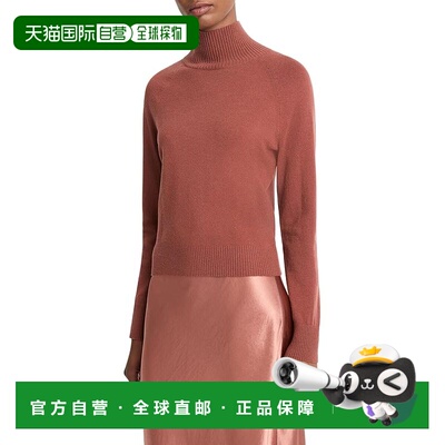 1h可退 香港直邮VINCE 女士 插肩高领上衣 pink粉色 舒适时尚毛衣