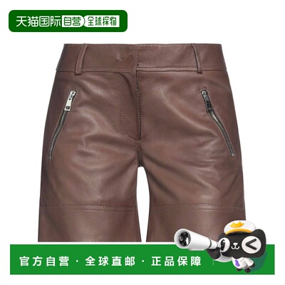 1h可退 香港直邮BLANCHA 女士 短裤皮裤皮短裤