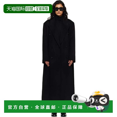 香港直邮The Frankie Shop 女士 黑色 Gaia Double Breasted 大衣