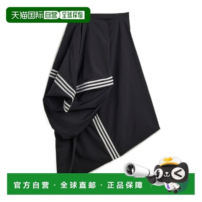 1h可退 香港直邮Y-3 女士 不规则下摆半身裙 JV6782 black黑色 舒