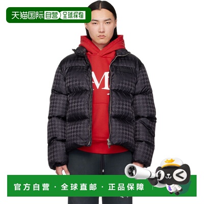 香港直邮AMIRI 男士 黑色 MA Quad Jacquard 羽绒夹克 AMOUDW1006