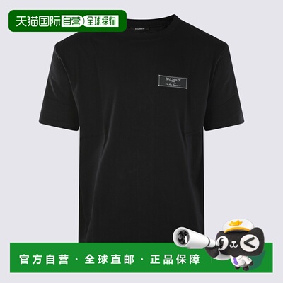 1h可退 香港直邮BALMAIN 男士T恤 BH0EG000JB540PA CO 黑色 BALMA