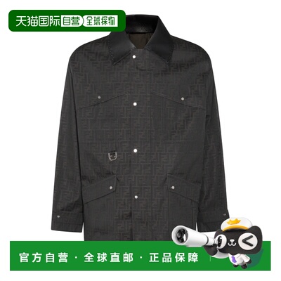 香港直邮Fendi 芬迪 男士 FF图案休闲外套 FW1329ASCK翻领长袖
