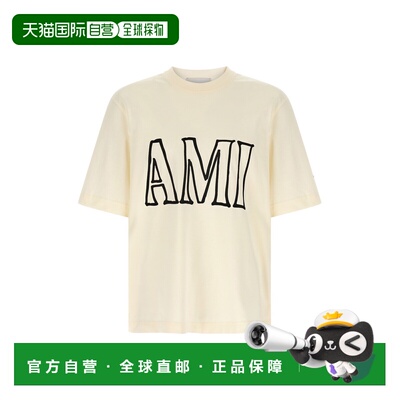 1h可退 香港直邮Ami Paris 男士 徽标印花T恤 UTS380726136