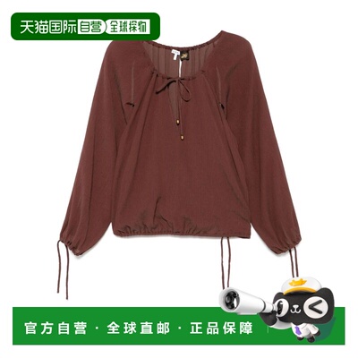 香港直邮LOEWE 女士T恤 S616Y05X415539 AW2025 棕色 长袖衬衫