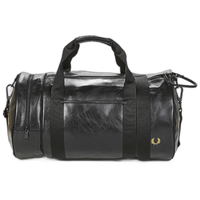 欧洲直邮Fred Perry 男女同款 TONAL BARREL BAG 运动包 黑色 时