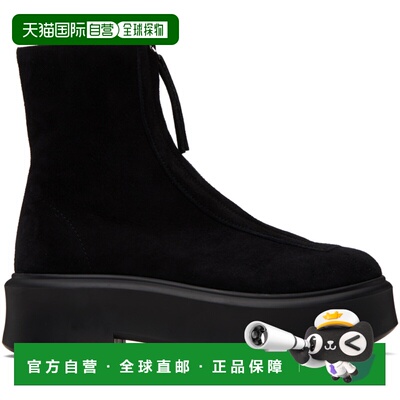 1h可退 香港直邮The Row 女士 黑色 Zipped I 踝靴 F1144L25B短靴