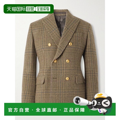 1h可退 Slowear 男士 Incotex 双排扣威尔士王子格纹羊毛