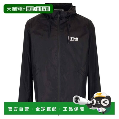 1h可退 香港直邮GOLDEN GOOSE 男士 黑色连帽夹克 GMP01032P00059