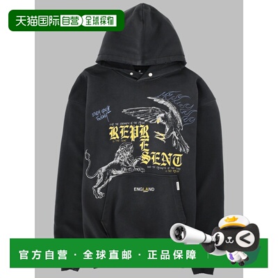 1h可退 香港直邮Represent 男士 FELPA CON STAMPA 卫衣 MLM10118