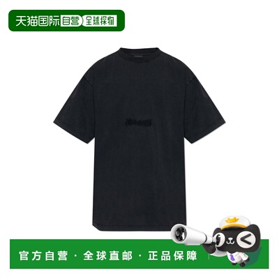 1h可退 欧洲直邮BALENCIAGA 男士T恤 850403TTVO81041 SS2026 黑