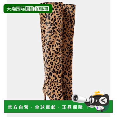 香港直邮Alaia 女士 Decollete 90 小牛毛过膝靴子高跟女靴