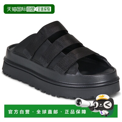 欧洲直邮UGG  女鞋 拖鞋 春夏 黑色凉鞋 GOLDENGLOW SLIDE