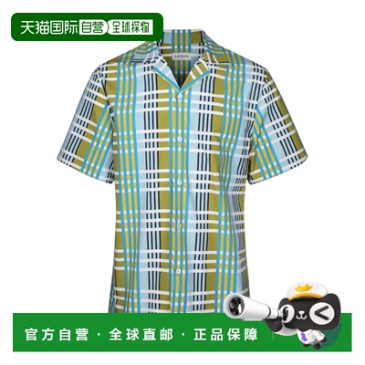 香港直邮LANVIN 男士衬衫 RMSI00195908P24BUDGIE SS2024短袖男装