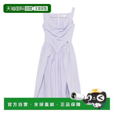 1h可退 香港直邮Vivienne Westwood 条纹迷你连衣裙 1101032ZW01E