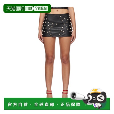 香港直邮AREA 女士半身裙 2401S13331BLACK SS2024 棕色 Studded