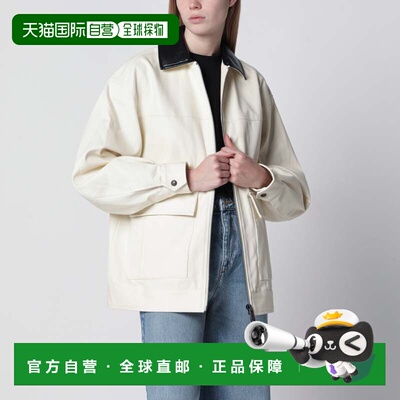 香港直邮ANINE BING 女士 Holden 拉链棉质白色夹克 A0112012CO