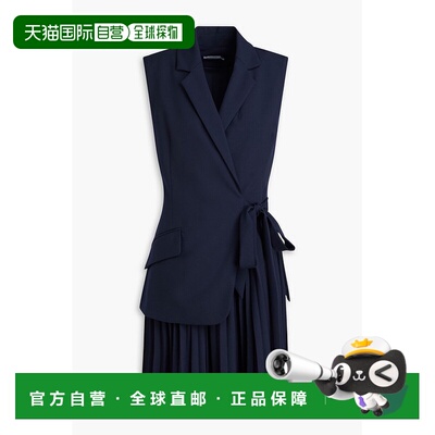 香港直邮Simkhai 女士 Eman 褶裥绉纱迷你缠绕式连衣裙 4251182WM