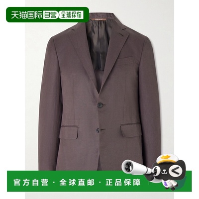 1h可退 香港直邮Canali 康钠丽 男士 Kei 亚麻真丝混纺西装外套 A