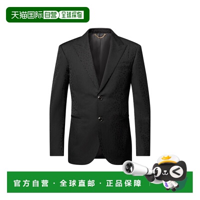 自营欧洲直邮LV路易威登 男士黑色缎面Pont Neuf单排扣西装夹克