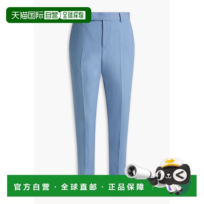 香港直邮versace 范思哲 男士 修身羊毛长裤 10166481A09838裤子