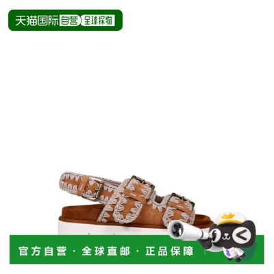 1h可退 欧洲直邮MOU 女士凉鞋 MUSW461003ACOG SS2025 棕色 BUCKL