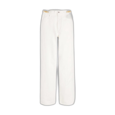 欧洲直邮CELINE（赛琳）喇叭牛仔裤 Jane Denim 光学白水洗直筒裤