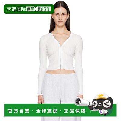 香港直邮Alexander Wang 亚历山大 王 女士 白色 V-Neck Long Sle