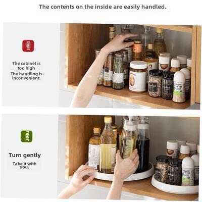 360Rotating Spice Rack Kitchen Condiment Bottle Storage tray