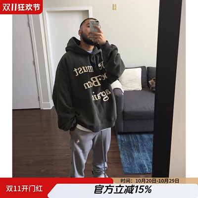 CPFM美式休闲字母宽松连帽卫衣