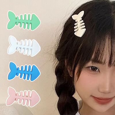 Matte Fishbone Hair Clip for girls Small Barrettes Bangs Sid