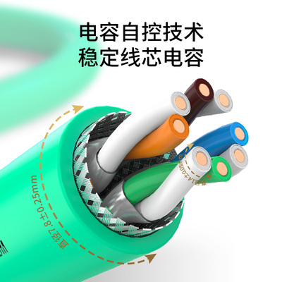 万级家用工程无氧铜双屏蔽超六类万兆网线Cat6a非千兆纯铜网络线