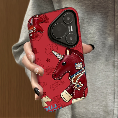 2026马年新年款适用华为Pura80pro手机壳huaweiPura80Ultra新款70高级红色p60套p40本命年50葫芦小马