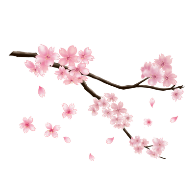 YJZT 漂亮的樱花枝创意划痕遮挡防水车贴电动车装饰汽车贴纸