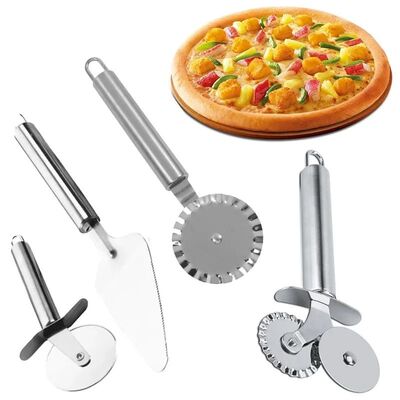 Stainless Steel Pizza Cutter Wheel, Cake Knife Scissors Tool