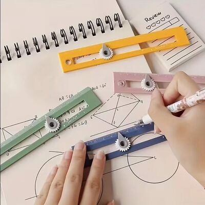 1pc 2-in-1 Compass and Ruler - Multi-functional geometric dr