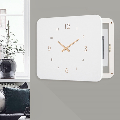 简约ins纯时钟电表箱遮挡