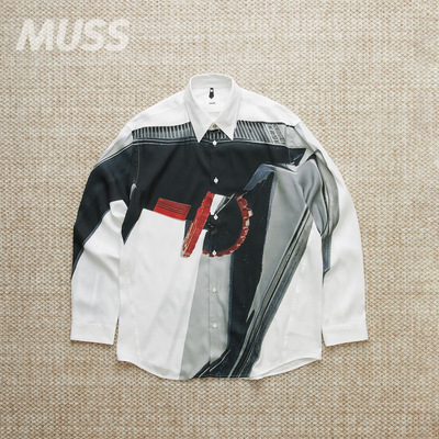 OAMC意产粘胶纤维贝扣印花衬衫