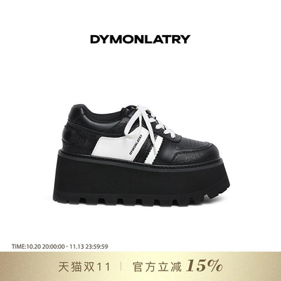 DYMONLATYR松糕板鞋厚底撞色女鞋