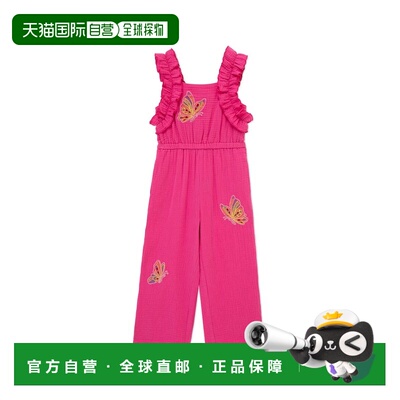 自营Peek Kids Garden Butterflies Jumpsuit - pink 美国奥莱直
