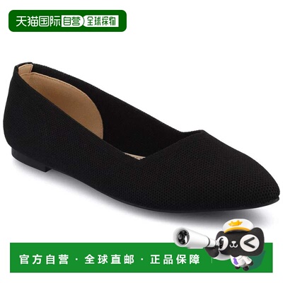 自营Women's Journee Collection Minnah Knit Ballet Flats Blac