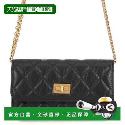 自营Chanel Leather Chain/Shoulder Wallet (Pre-Owned) - black
