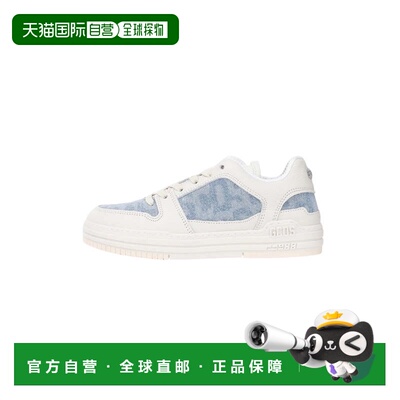 自营gcds白色皮革混纺拼布运动鞋-白色 美国奥莱直发