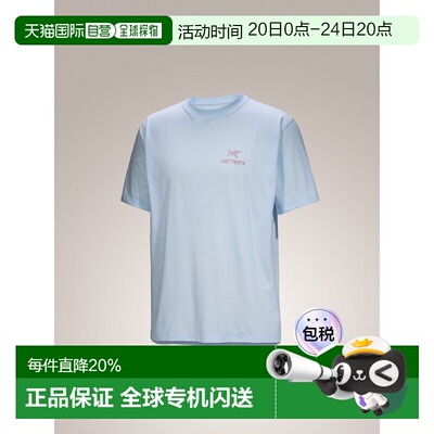 美国直邮Arc'teryx Kragg SL Cotton Bird Word Shirt SS 男士纯T