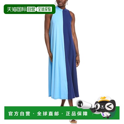 自营 duffield lane达菲尔德巷Lennox Maxi连衣裙-蓝色 美国奥莱
