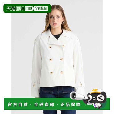 自营NVLT Women’s Double Breasted Short Trench Coat - summer